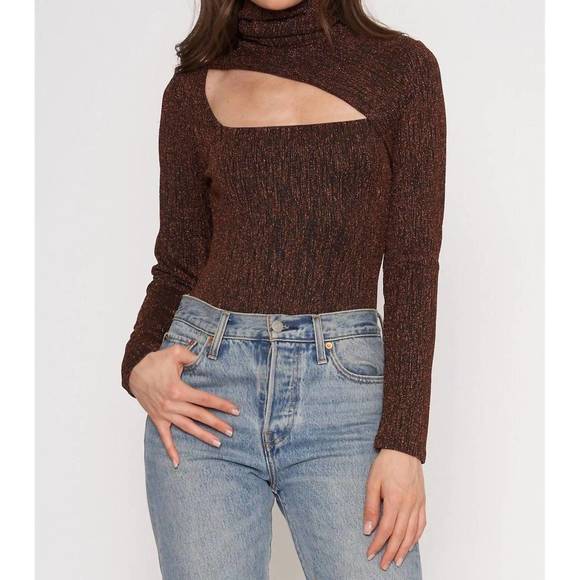 4SI3NNA | Tops | New 4si3nna Caidence Bodysuit In Rust | Poshmark